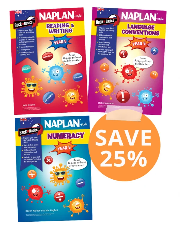 Back to Basics Book Pack NAPLAN Year 5 (25% off) – Uncle Shah Education